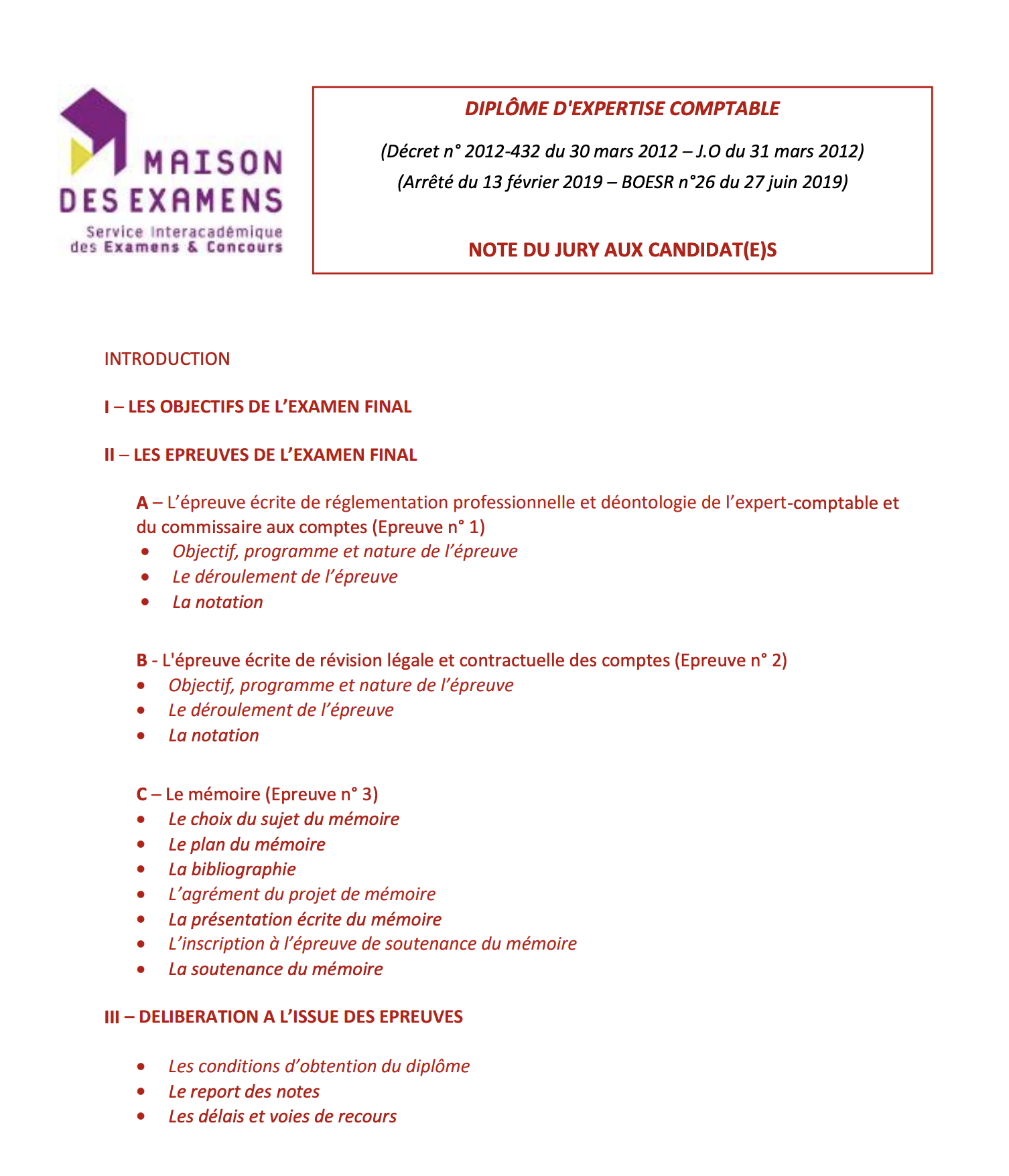 La note du jury DEC 2025 : enseignements, critères et conseils pour ...
